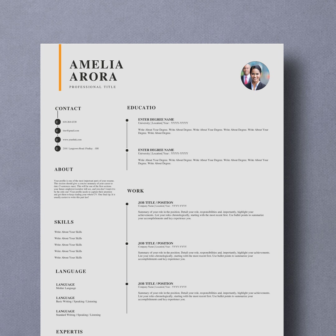 Teacher Resume Template Word, Pages, Google Docs Teaching Resume ...