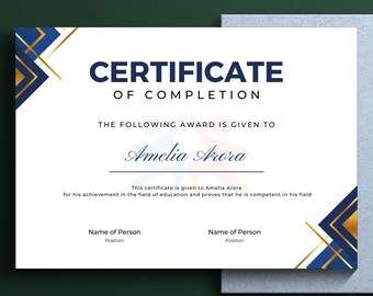 Editable Certificate Template Powerpoint, Certificate of Achievement ...