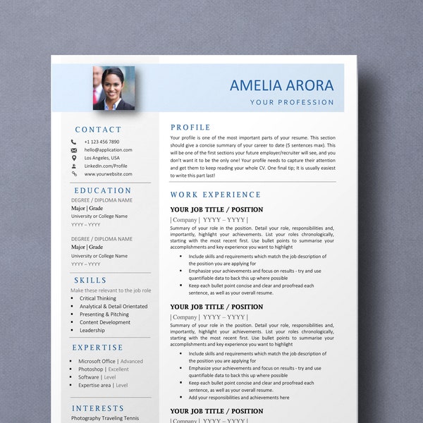 Personal About Me Template - Etsy