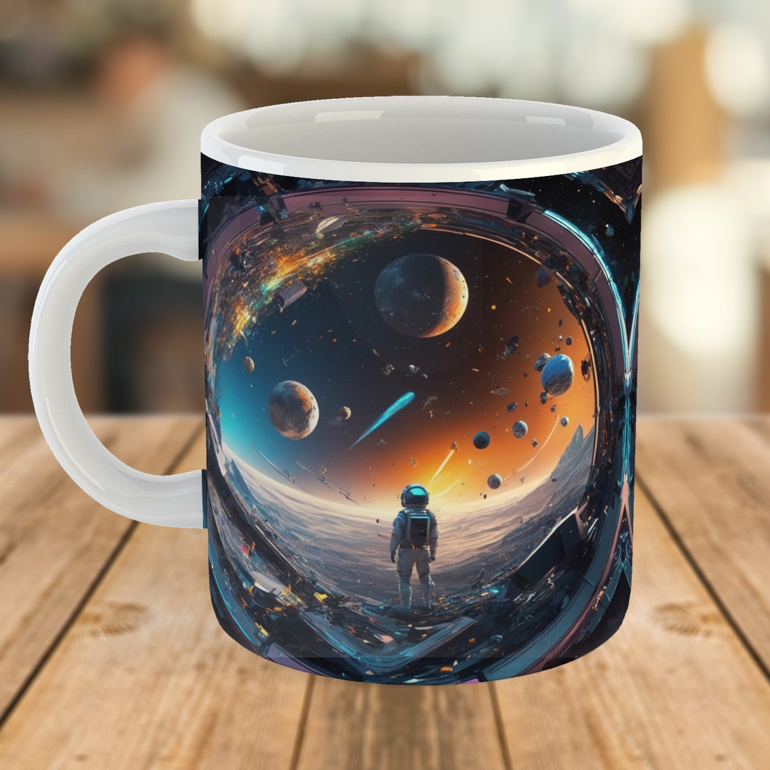 3D Universe Mug Wrap 3D Galaxy Print Mug, 11oz, 15oz 3D Mug Design ...