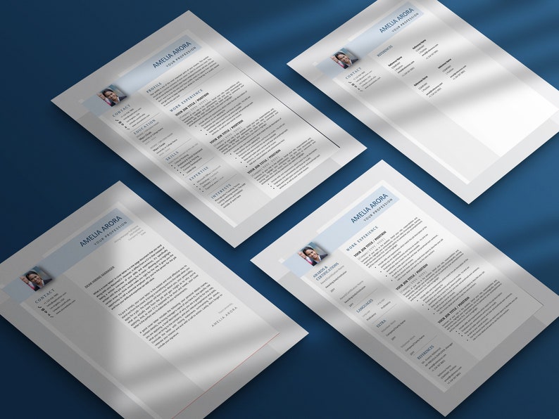 Modern Executive Resume Template Resume Template With Photo - Etsy
