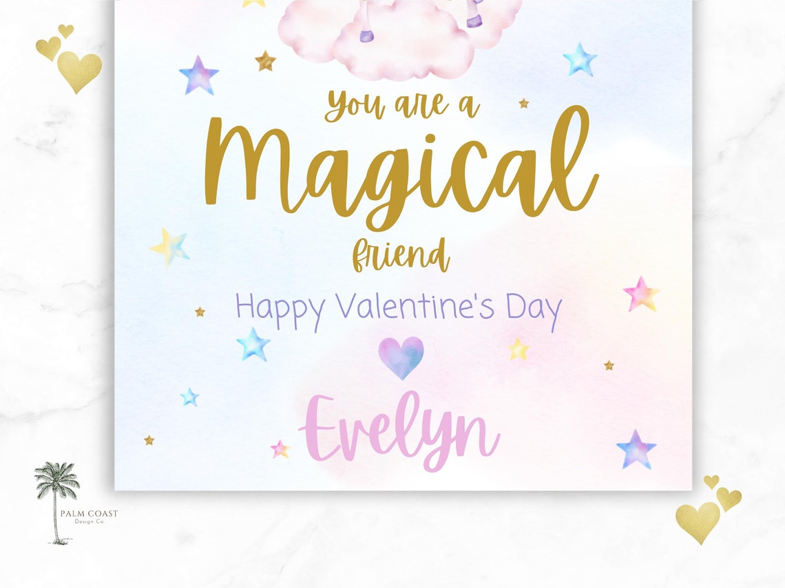 Editable Unicorn Valentine Cards for Kids, Classroom Valentines ...