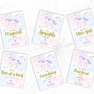 Editable Unicorn Valentine Cards for Kids, Classroom Valentines ...