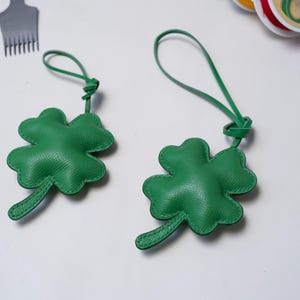 Handcrafted Leather Four-leaf Clover Charm – a Lucky Accessory for Car ...