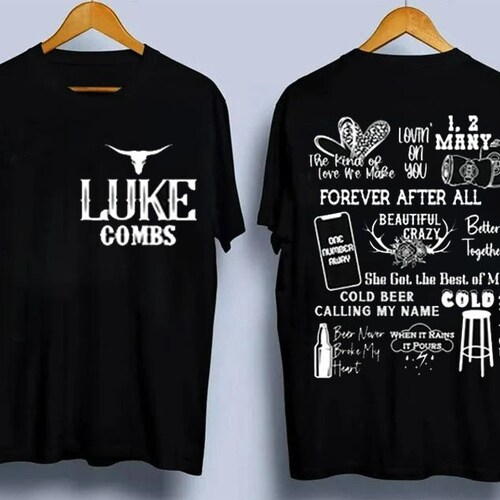 Luke Combs Track List Luke Combs Concert Tshirt Country Etsy
