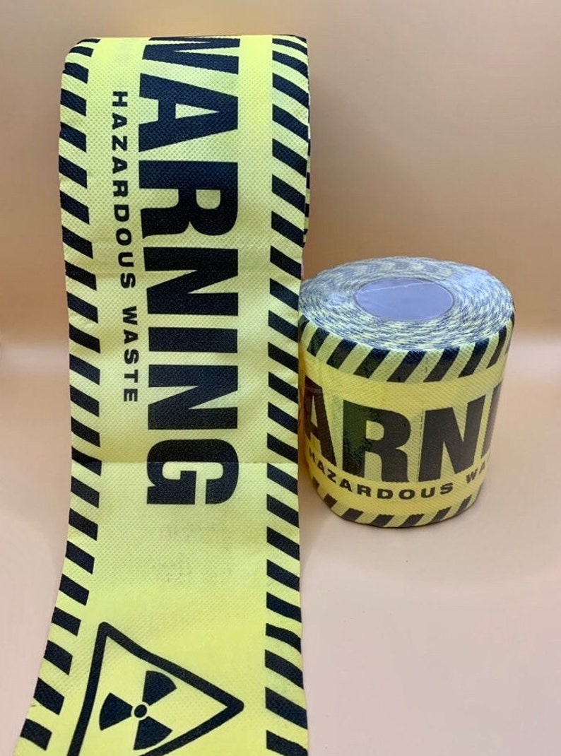 Warning Hazardous Waste. Hilarious Illustrated Toilet Paper, Novelty ...