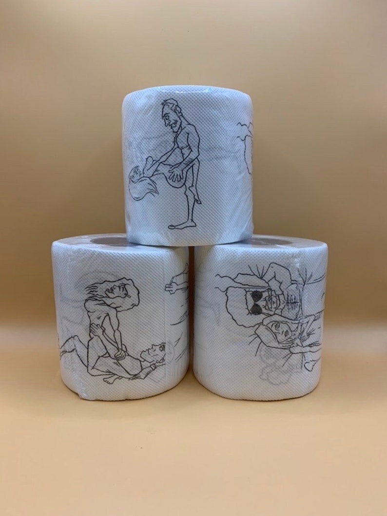 Sex Positions. Hilarious Illustrated Toilet Paper, Novelty Toilet Paper ...