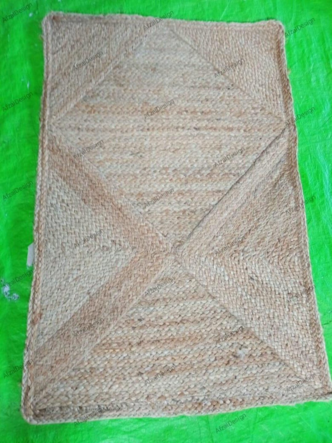 This Looks Like a Handmade Jute Rug With Universal Bedecked Pattern ...