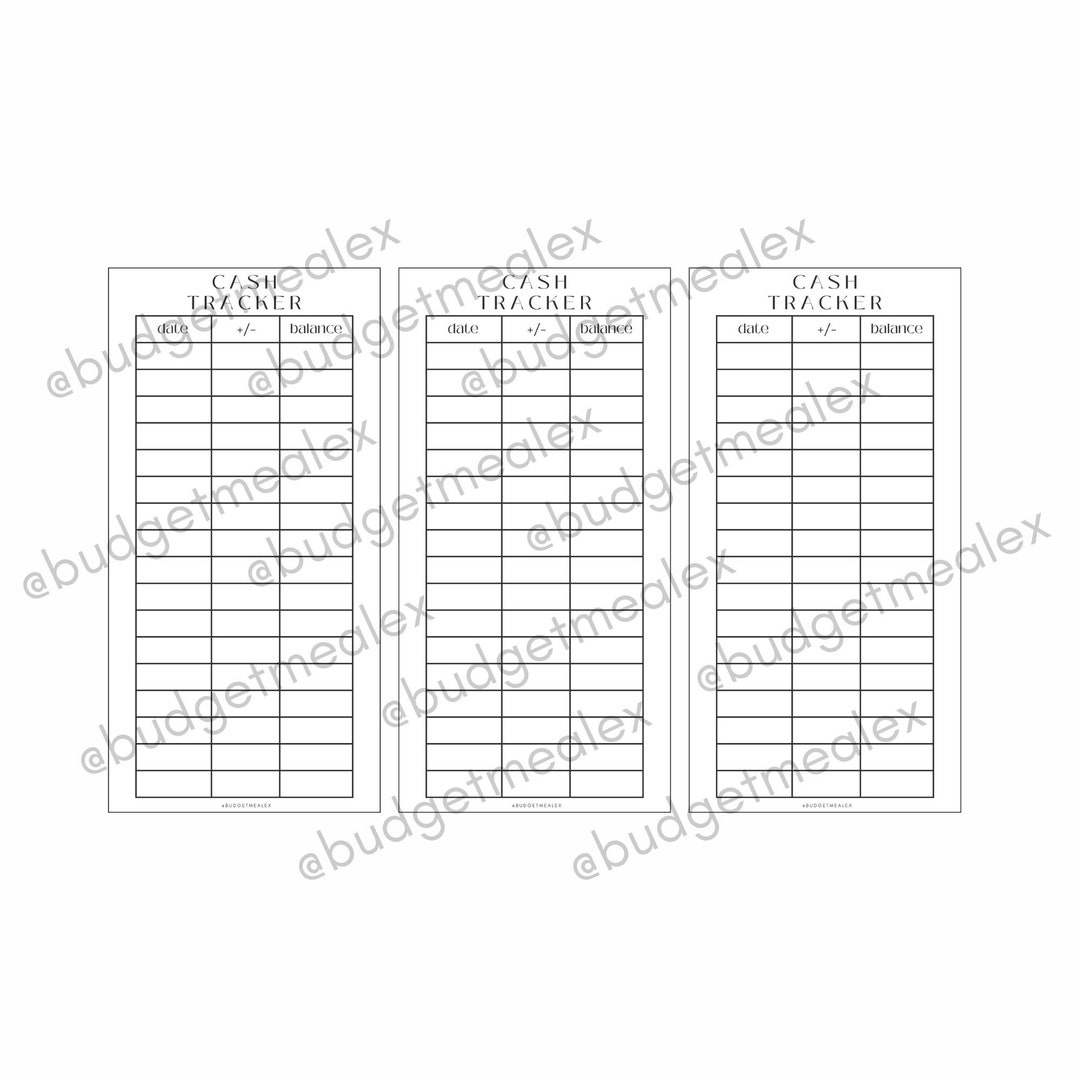Cash Envelope Tracker - Etsy