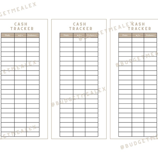Cash Envelope Template - Etsy