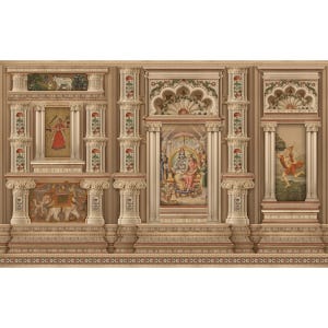 Ram Darbar 3D Customised Wallpaper - Indian Wallpaper Traditional ...