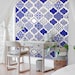 Seamless Blue Turkish Tile Pattern Customised Wallpaper for Walls - Etsy