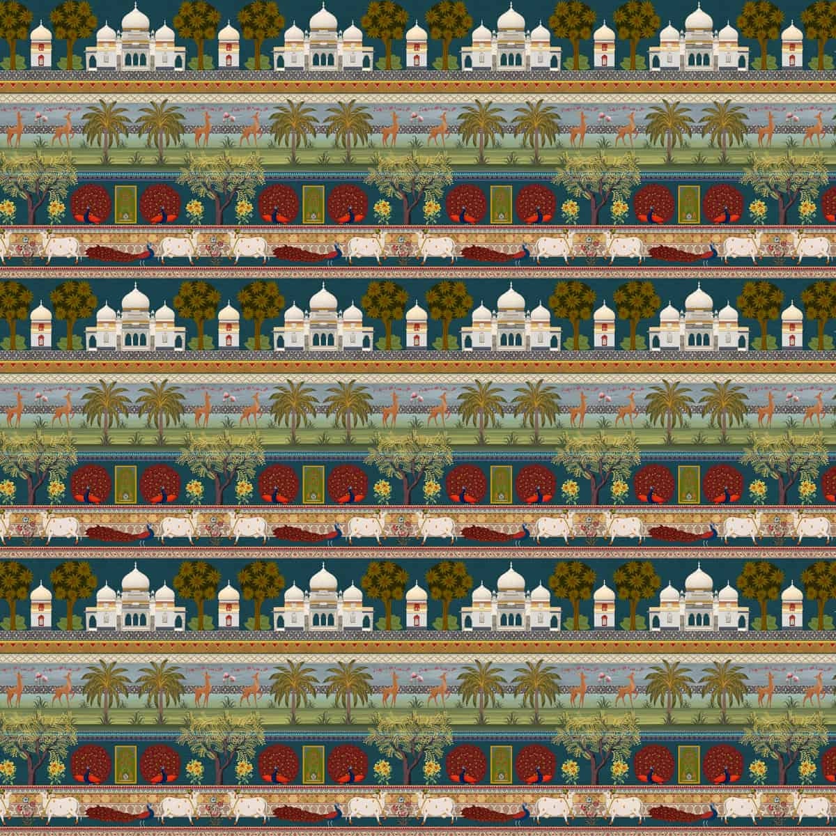 Bageecha Indian Garden Wallpaper for Rooms - Etsy