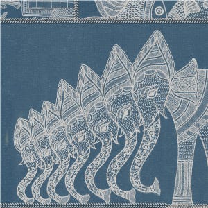 Buy Geet Madhubani Indian Wallpaper, Dusky Blue Color , Traditional ...