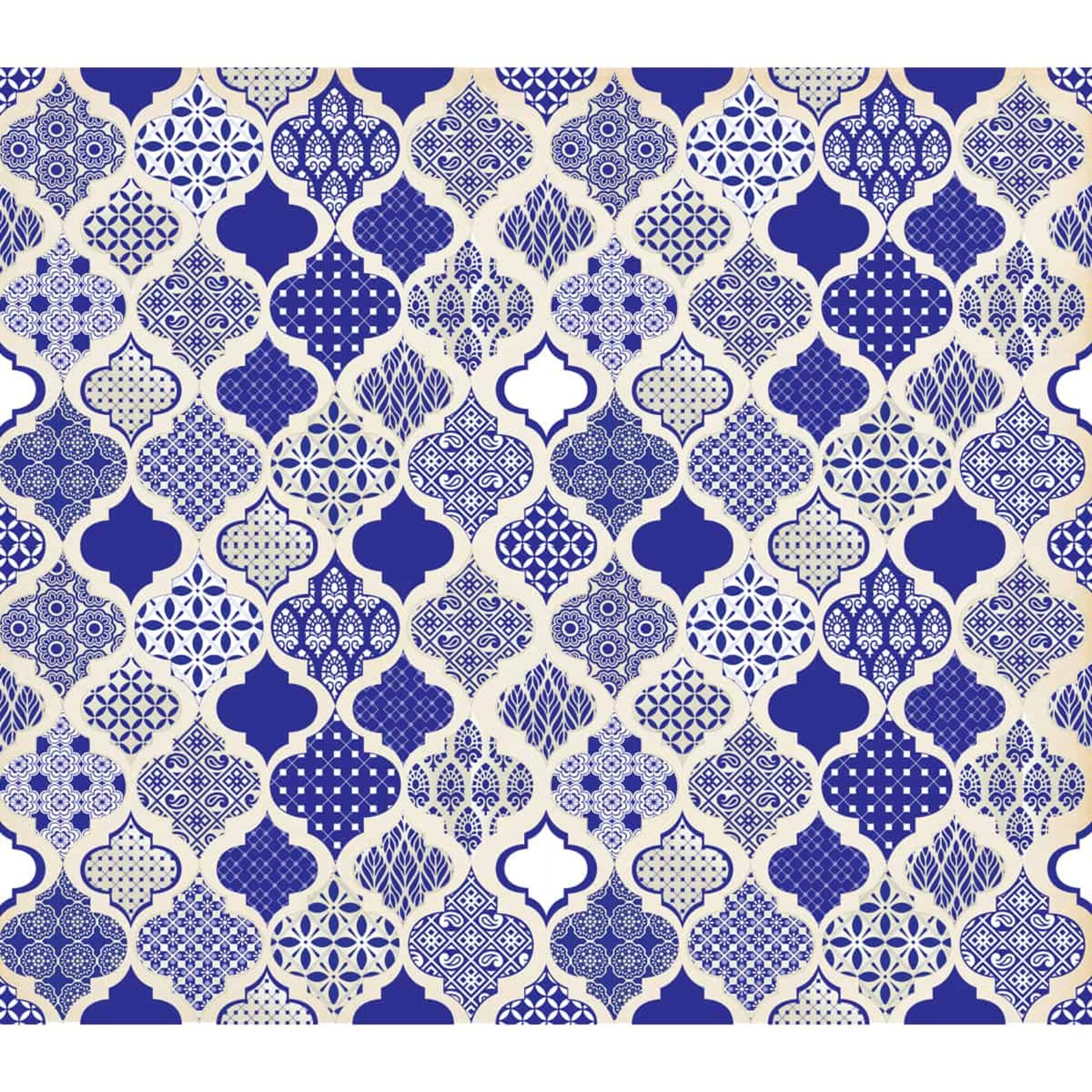 Seamless Blue Turkish Tile Pattern Customised Wallpaper for Walls - Etsy