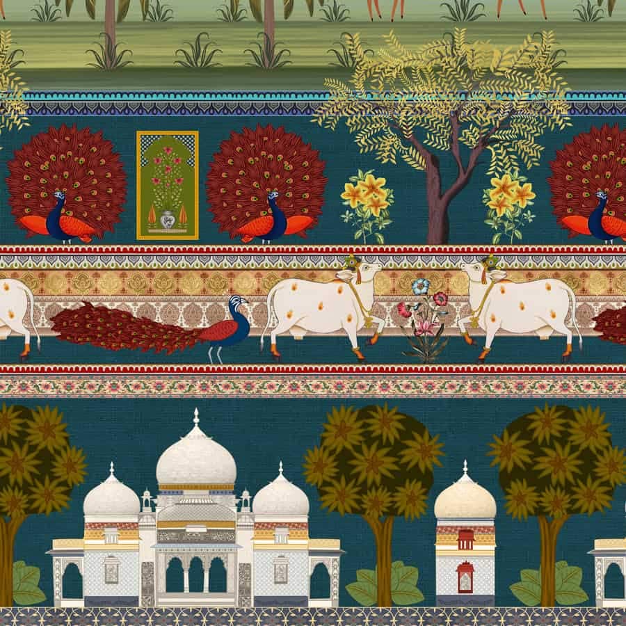 Bageecha Indian Garden Wallpaper for Rooms - Etsy