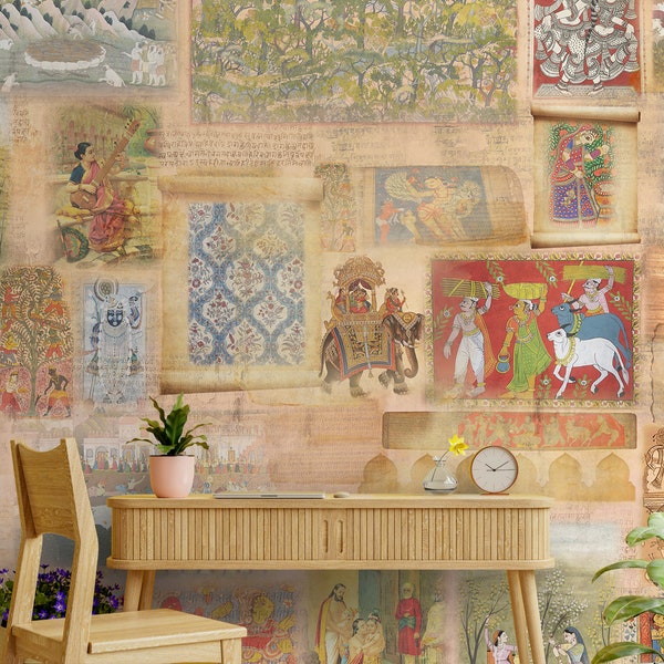 Indian Wallpaper for Walls - Etsy