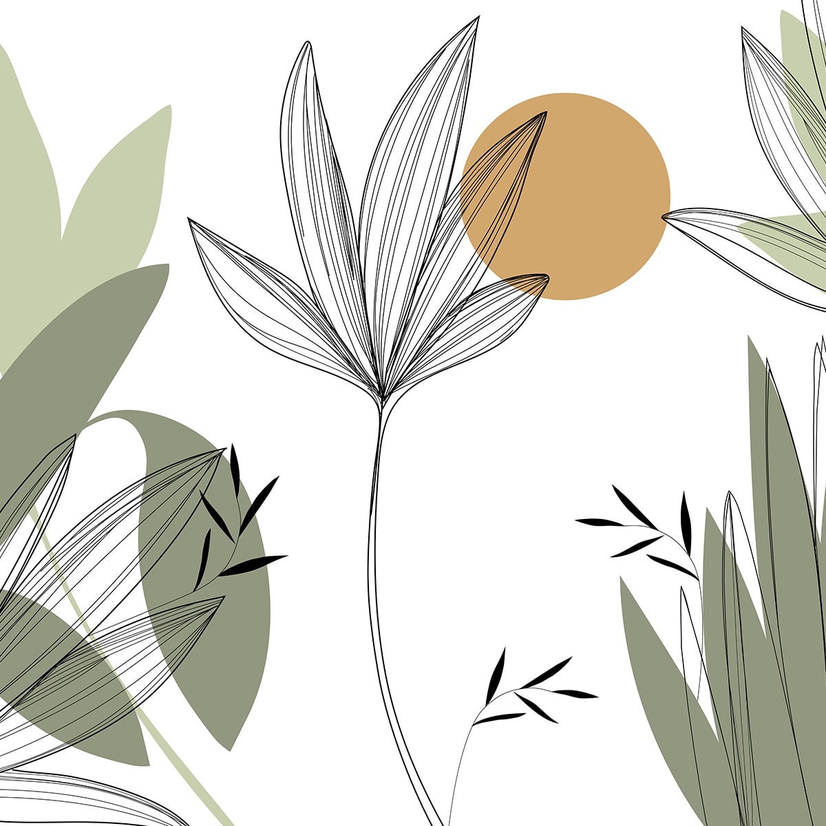 Beautiful Floral and Leaves Wallpaper Design for Rooms - Etsy