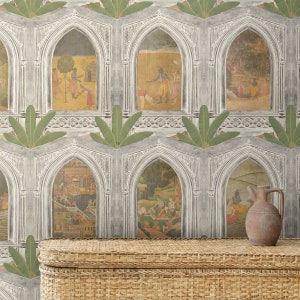 Indian Wallpaper Depicting Ramayana, Life Story of Ram and Site, Luxury ...