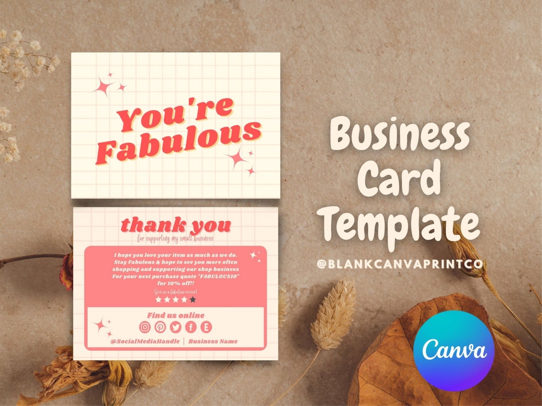 EDITABLE Business Thank You Card Template, Printable Thanks for Your ...
