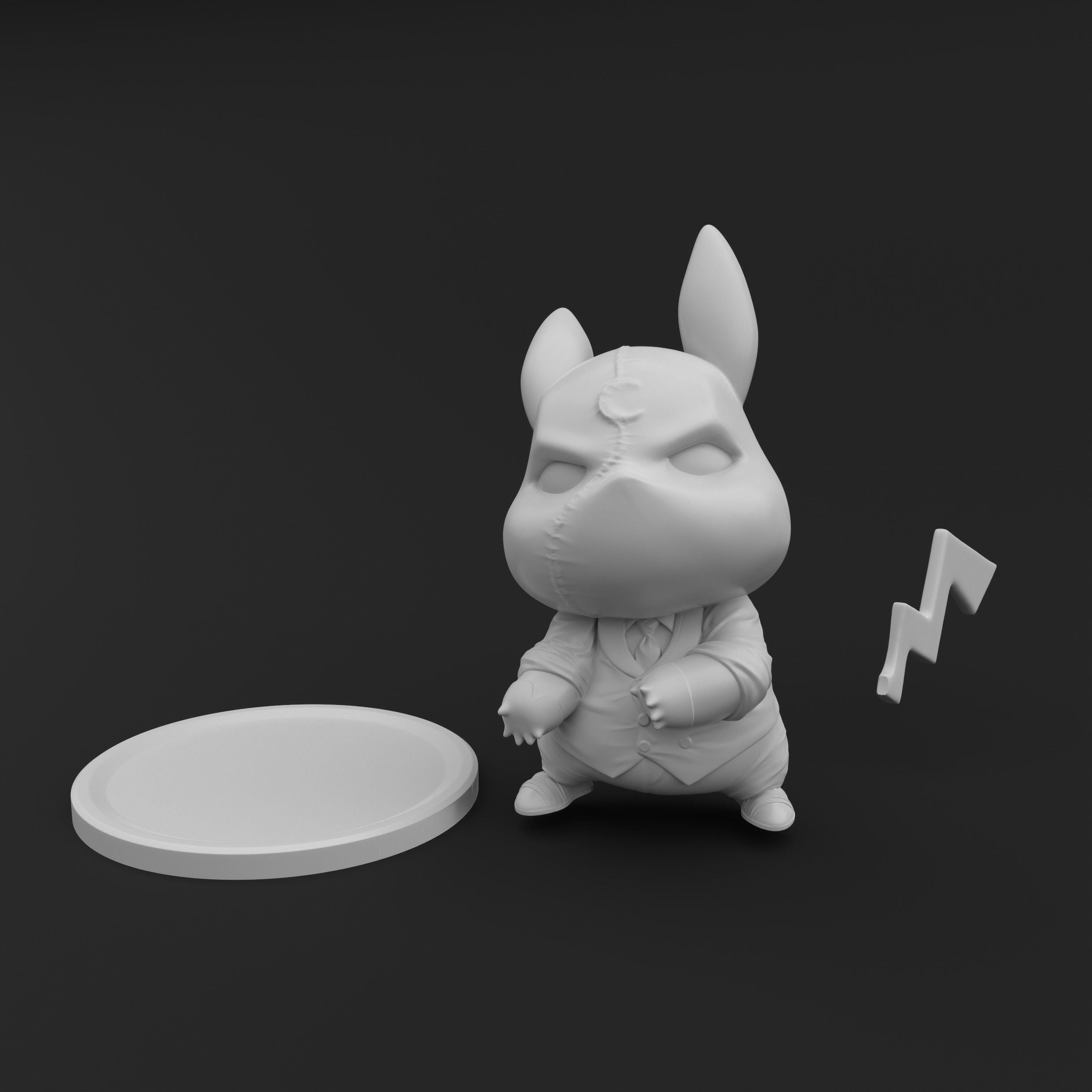 Pikachu Moon Knight Figure STL File for 3d Printing - Etsy