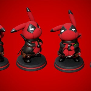 Pikachu Deadpool Figure STL File for 3d Printing - Etsy