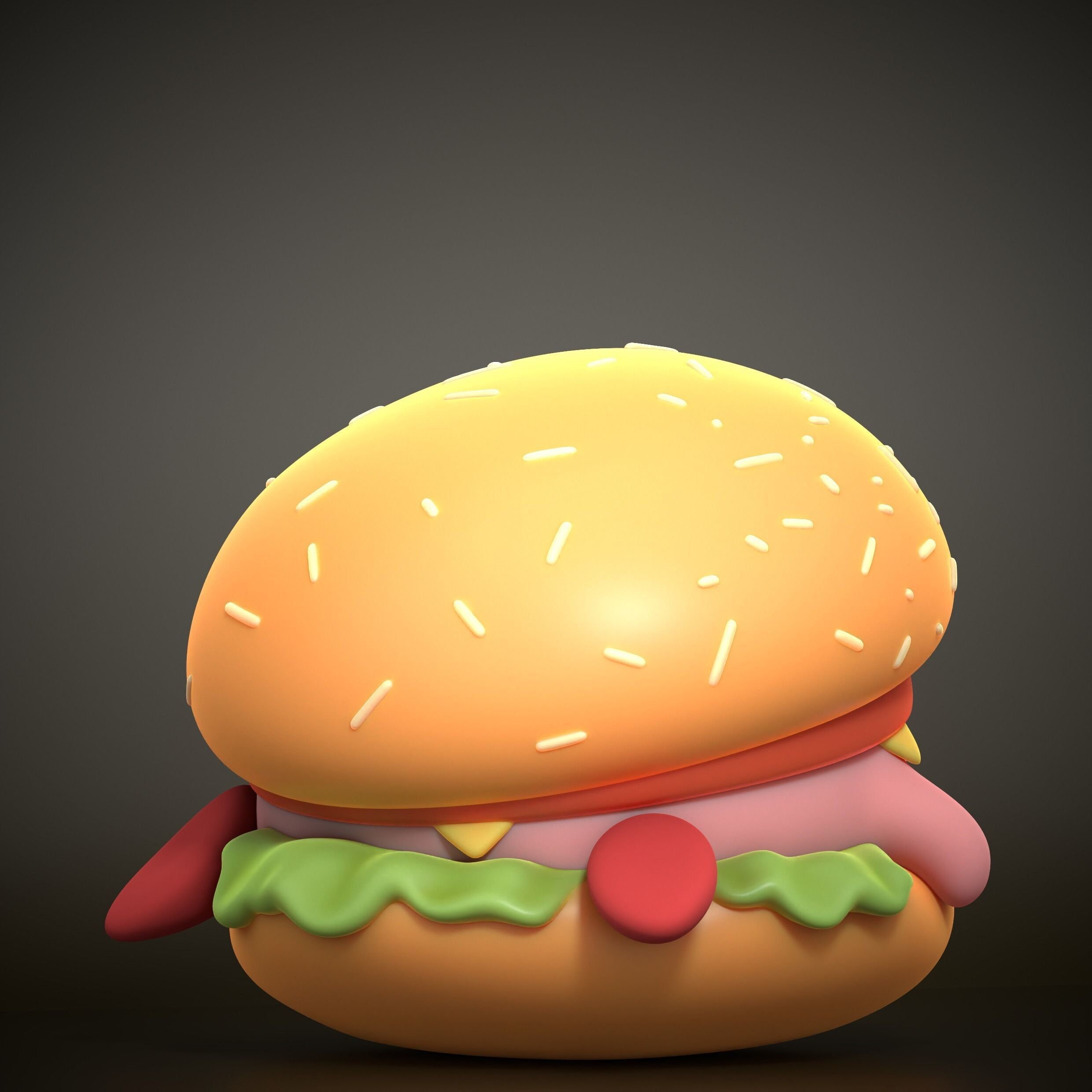 Kirby Burger Figure STL File for 3d Printing - Etsy
