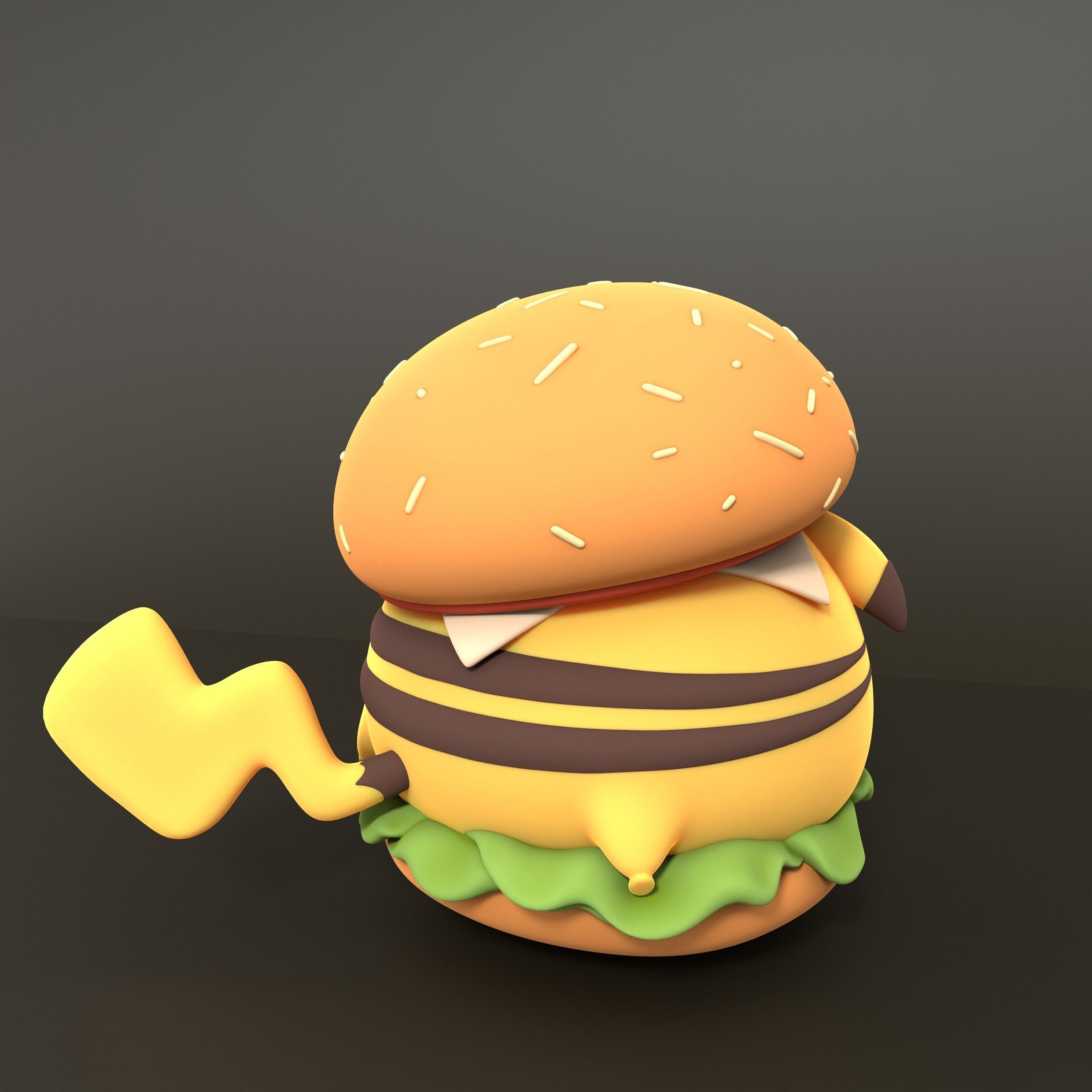 Pikachu Burger Figure STL File for 3d Printing - Etsy