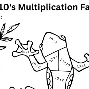 Multiplication 7-10 Facts Coloring Pages - Etsy