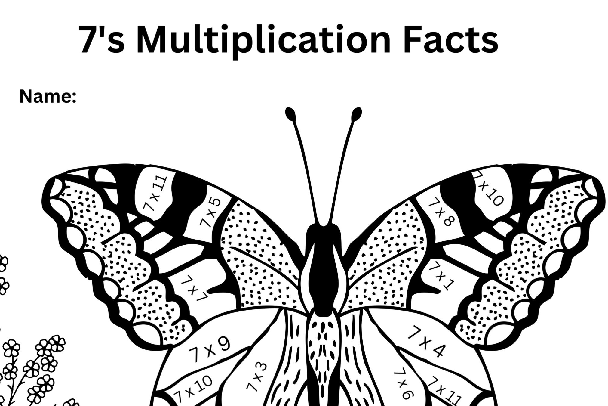 Multiplication 7-10 Facts Coloring Pages - Etsy