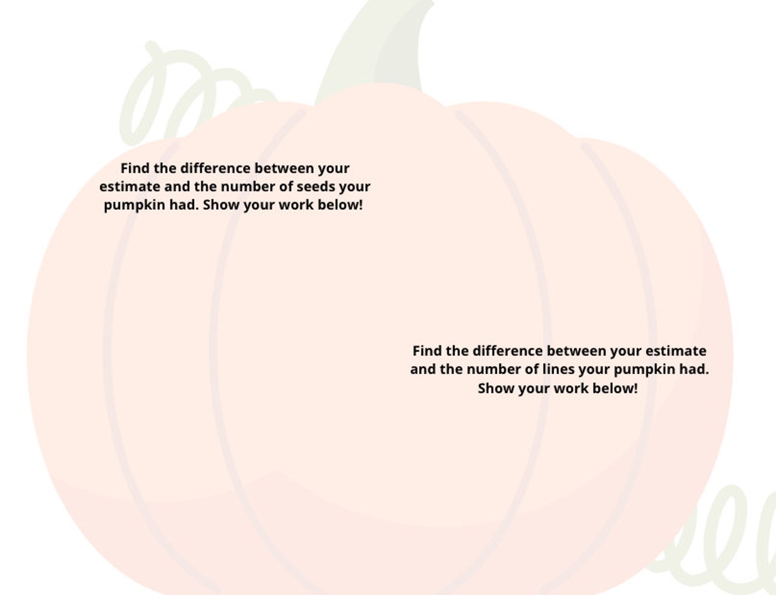 PDF Pumpkin Measuring Activity -printable Instant Download - Etsy