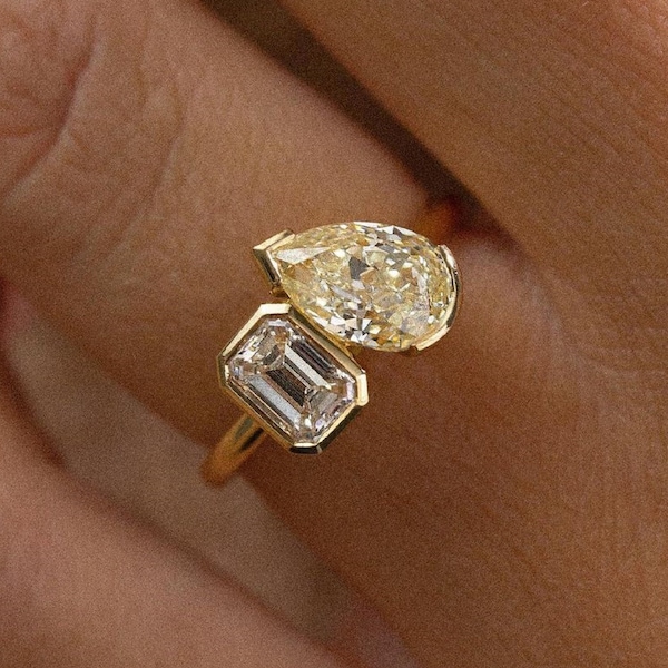 Toi Et Moi Ring - Etsy New Zealand
