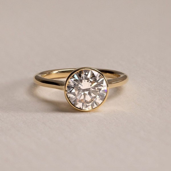 Bezel Set Ring - Etsy