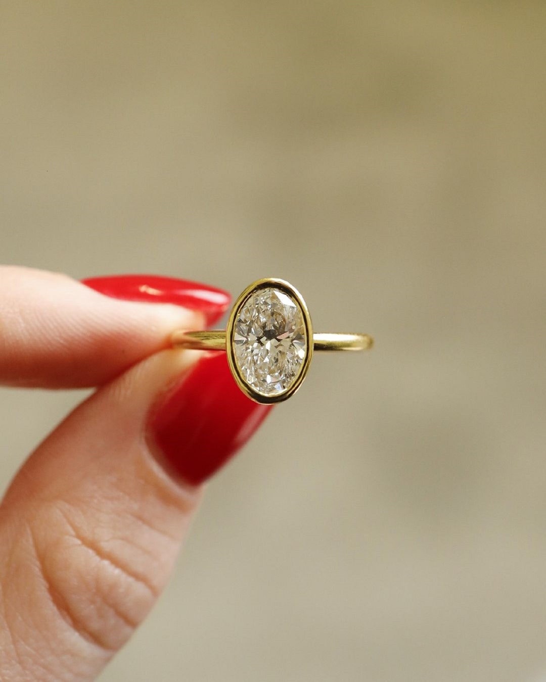 Art Deco 2.15 TC Oval Cut Solitaire-classic Bezel Setting,oval ...