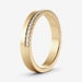 3 MM Wide 14k Solid Gold Wedding Band 0.15 TC Brilliant Round Cut ...
