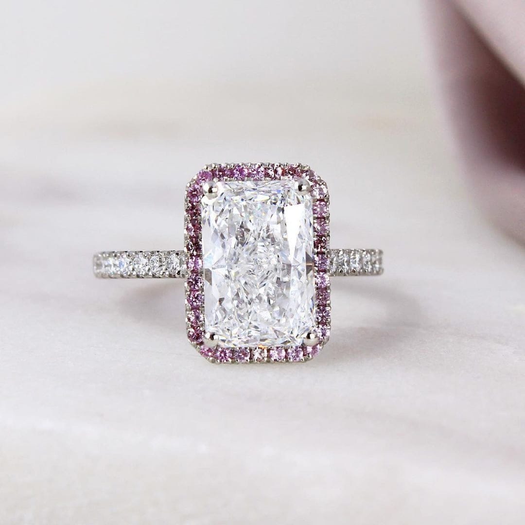 Art Deco 5.94 TC Radiant Cut Solitaire • Iced Out Elongated Radiant ...