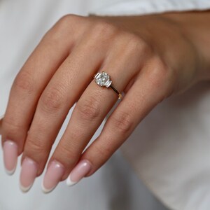 14k Solid Yellow Gold Proposal Ring 1.86 TC Elongated Radiant Cut ...
