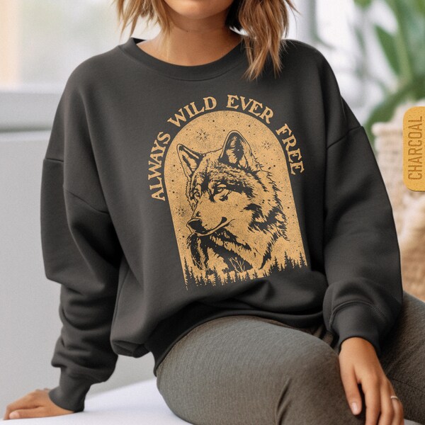 Wolf Sweatshirt - Etsy