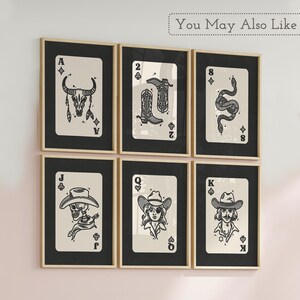 King Playing Card Wall Art, Western Gothic Sheriff Print, Dark ...