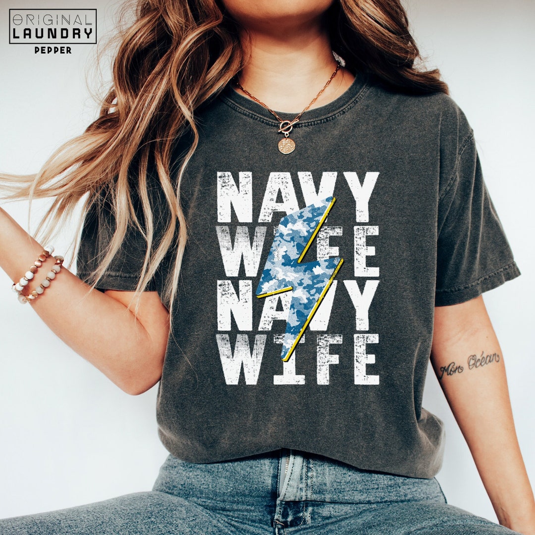 Navy Wife Shirt Comfort Colors® - Navy Wife Gift Military Wife T-shirt ...