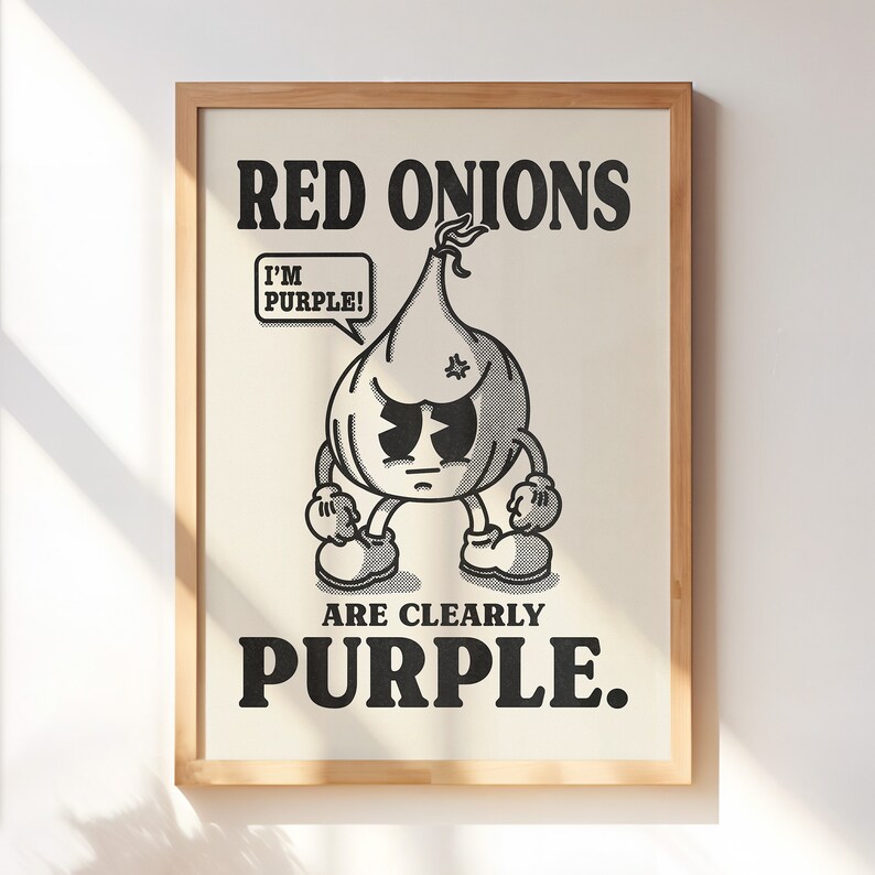 Onion Print, Cooking Poster, Cute Kitchen Quote Print, Ironic Wall Art ...