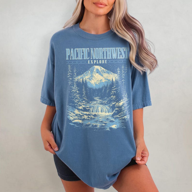 Pacific Northwest Shirt, Retro Comfort Colors T-shirt, Washington ...