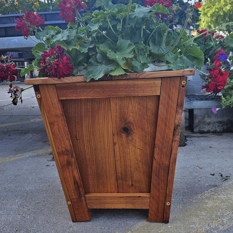 Square Cedar Planter Box - Etsy