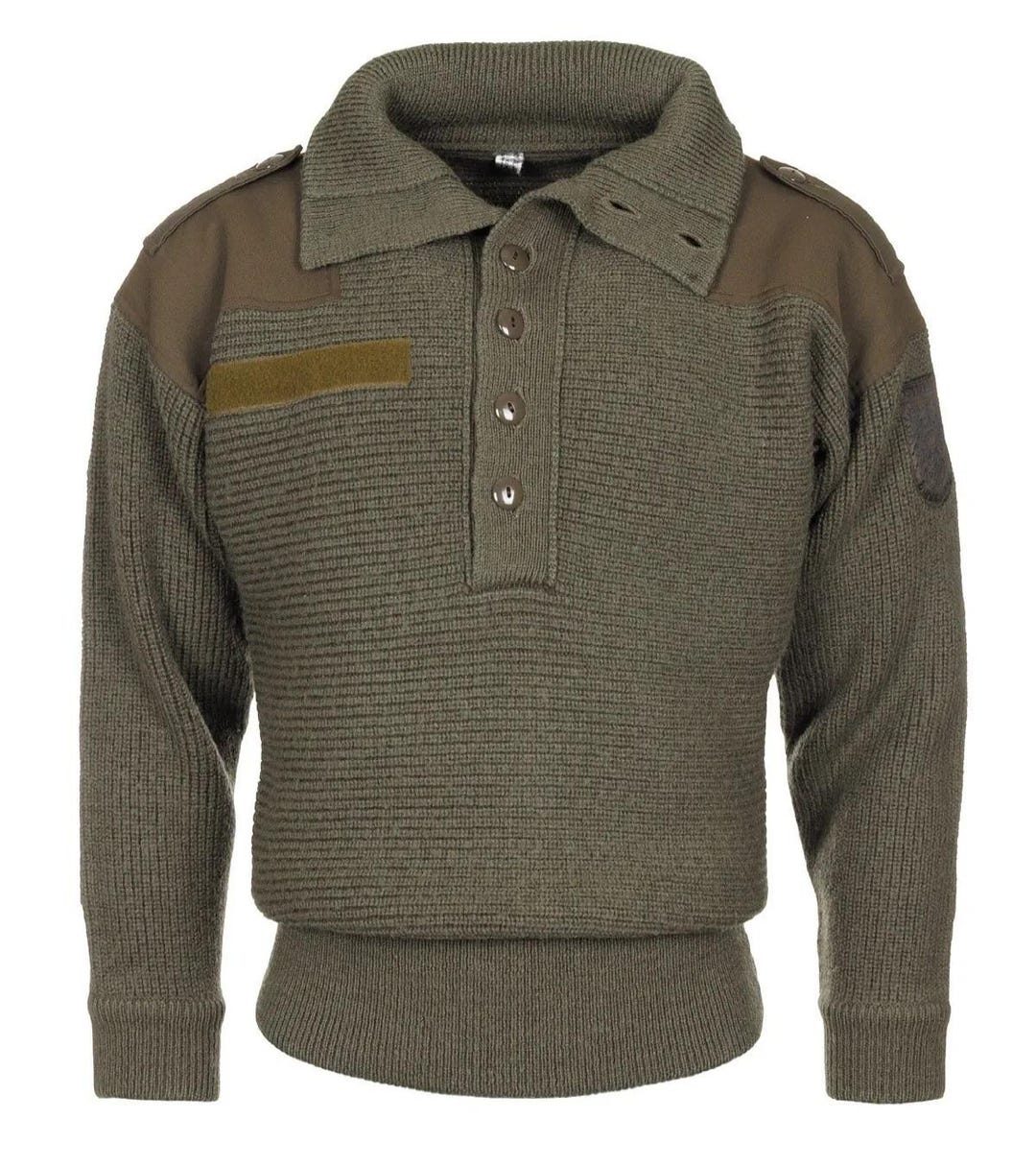 Genuine Austrian Army Heavyweight 100% Boiled Wool Sweater Size 4 ...