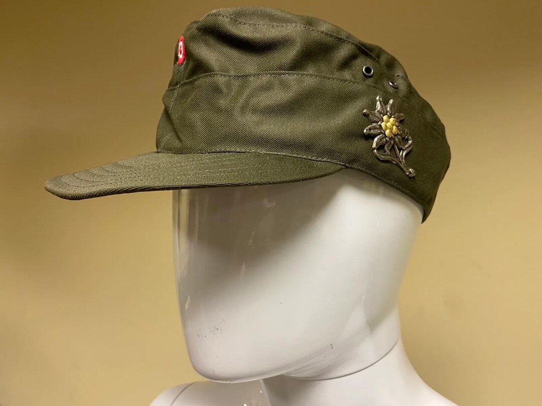 RARE VINTAGE Austrian Army Field Cap With Edelweiss Badge Size 60 - Etsy
