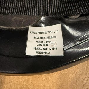Original British Police Hawk Protection LTD Ballistic Helmet NIJ Iiia ...