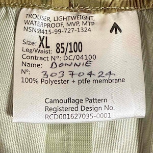 British Army Lightweight Set Suit Waterproof Jacket and Trousers MVP ...