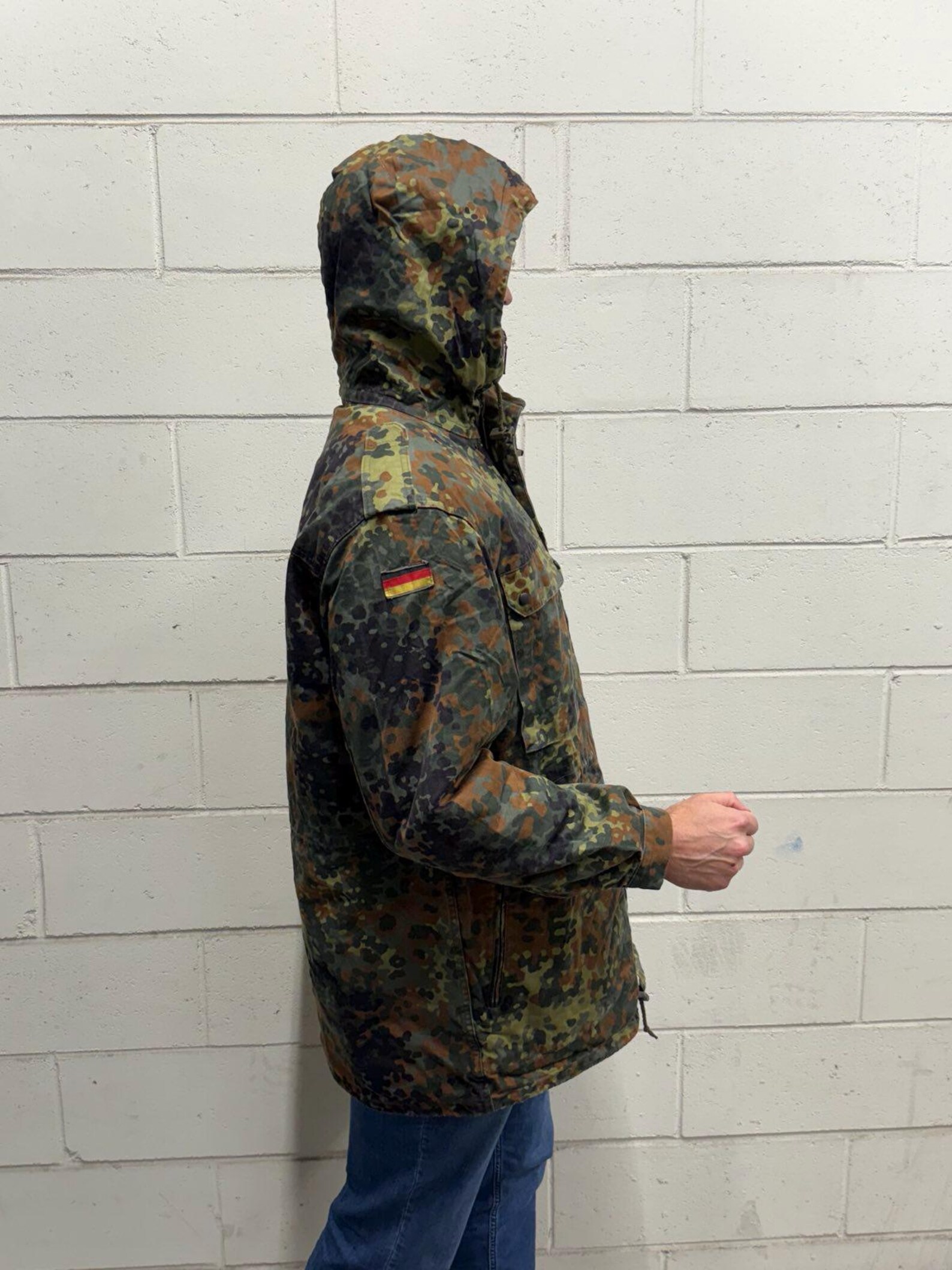 Original German Military Bundeswehr Field Jacket Parka Flecktarn Camo ...
