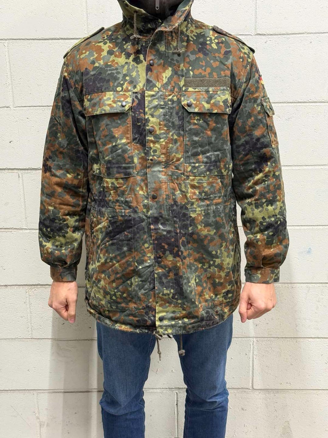 Original German Military Bundeswehr Field Jacket Parka Flecktarn Camo ...