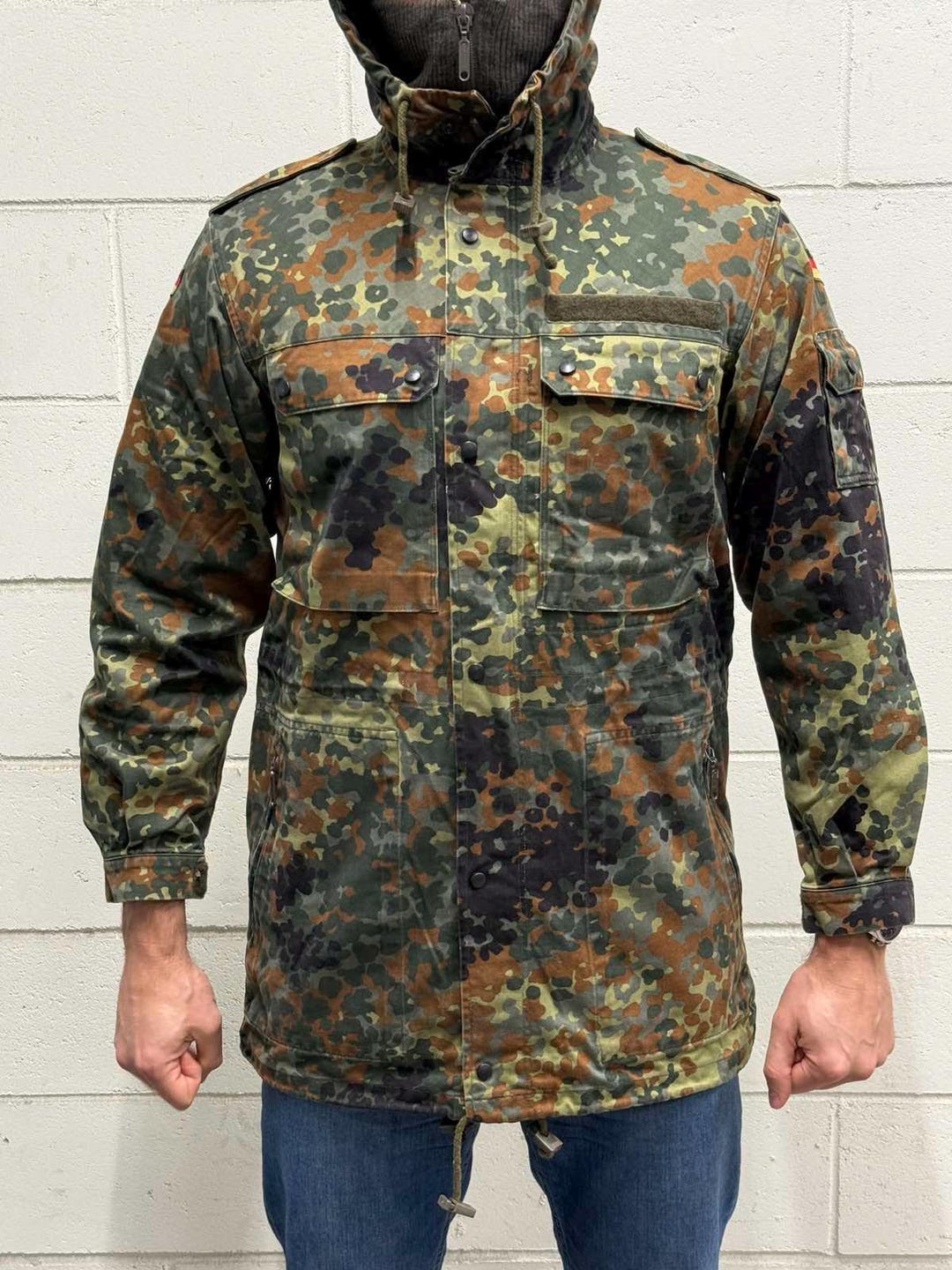 Original German Military Bundeswehr Field Jacket Parka Flecktarn Camo ...